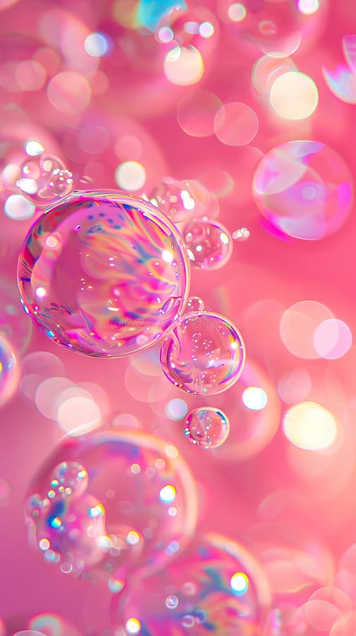 Pink Bubbles on a Pink Background Stock Image - Image of bubbles, water ...