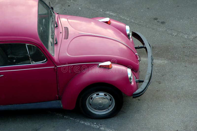 Pink Bug stock image. Image of drive, headlight, classic - 5870117