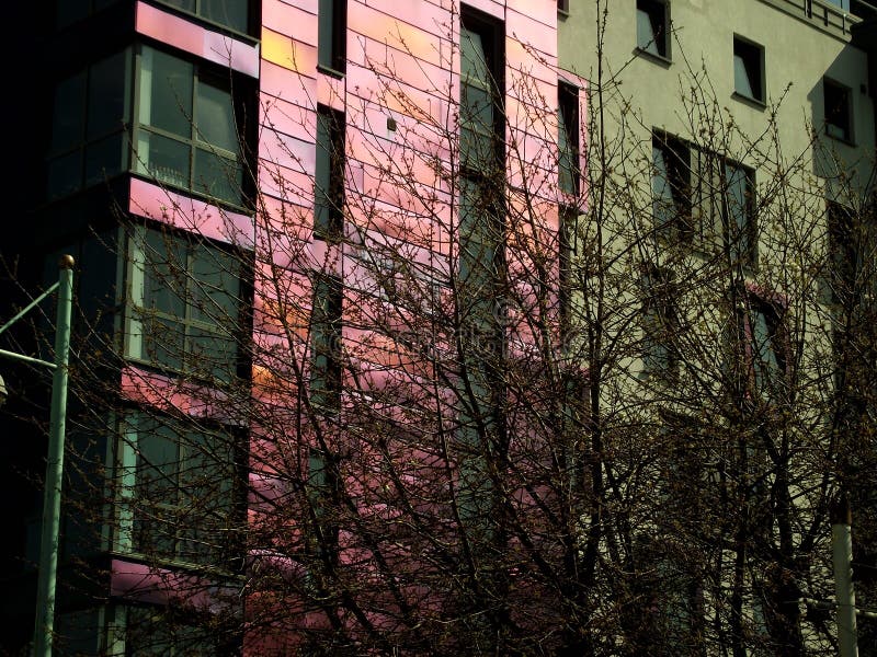 Pink Building With Green Doors And Shutters French Quarter Stock Photo ...