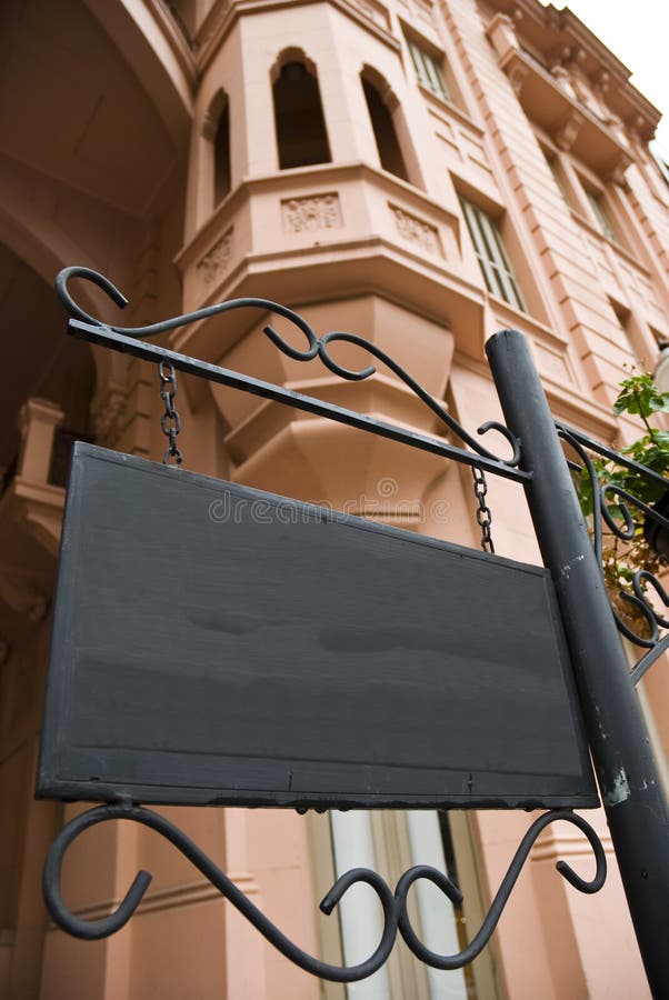 Pink Building Wooden Sign stock image. Image of black - 3522217