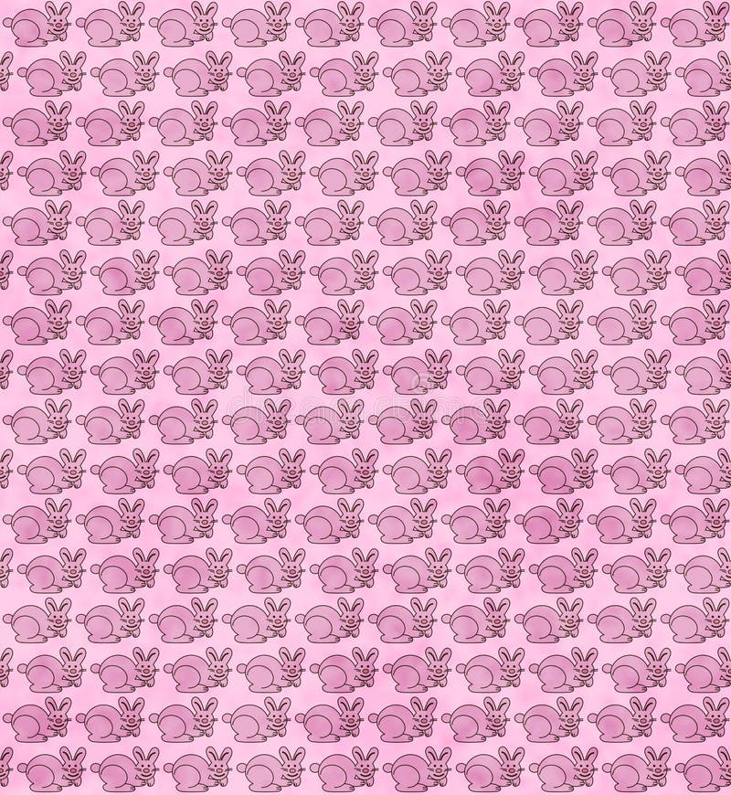 Pink Bunny Fabric Background Stock Illustration - Illustration of ...