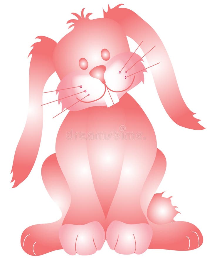Pink Bunny - Easter Rabbit Pattern on Purple Background Stock Vector ...