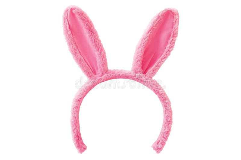 Pink Bunny Rabbit Ears Headband Isolated on White Background, Easter ...