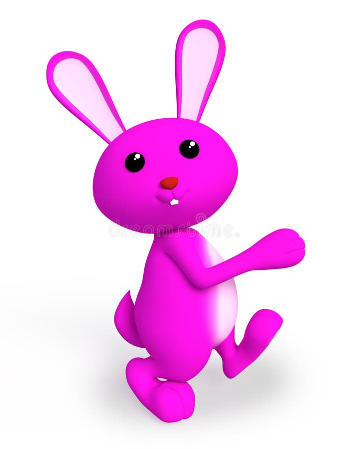 Pink Bunny Walking Pose Stock Illustrations – 5 Pink Bunny Walking Pose ...