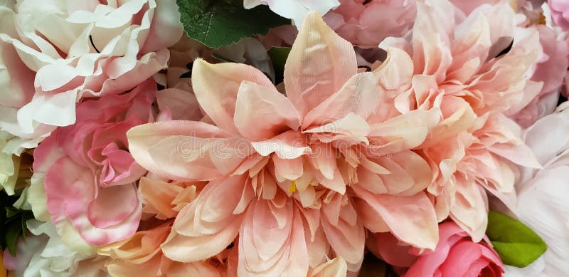 Pink Bushel of Flower Blossoms Stock Image - Image of floral, pink ...