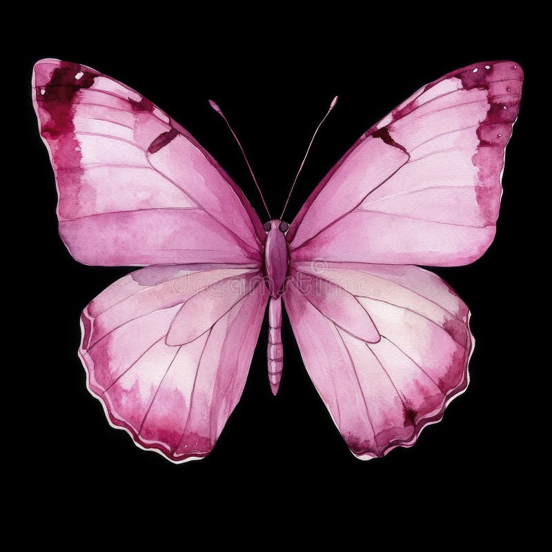 Pink Butterfly Illustration Stock Illustration - Illustration of ...