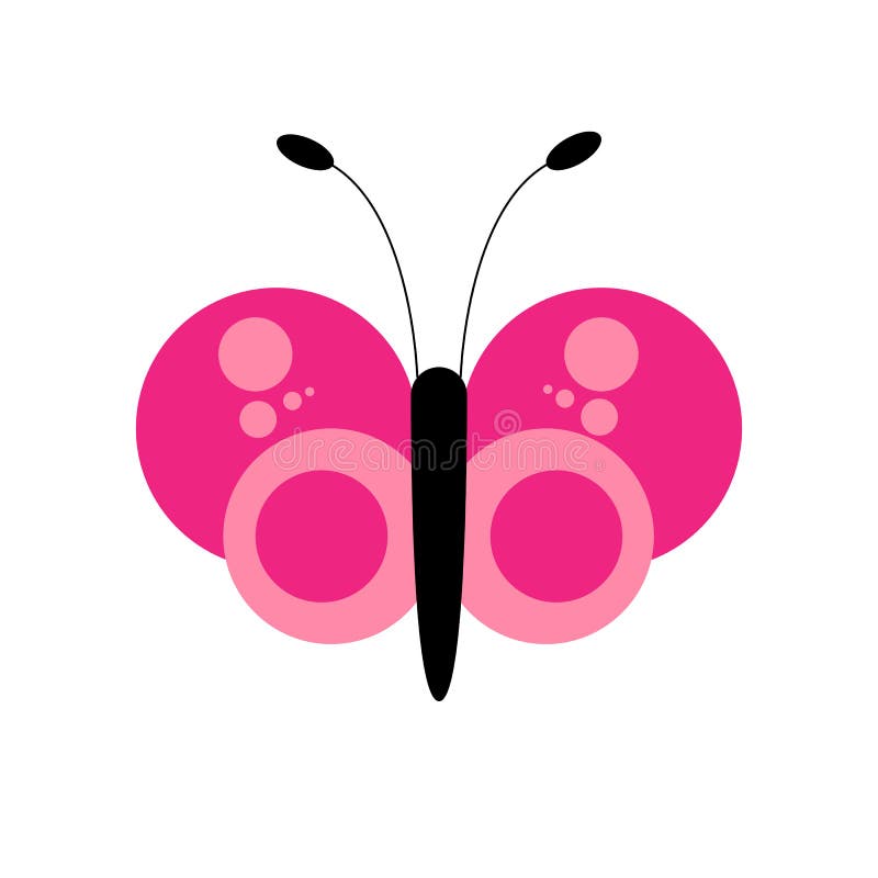 Pink Butterfly Vector Graphic Stock Vector - Illustration of design ...