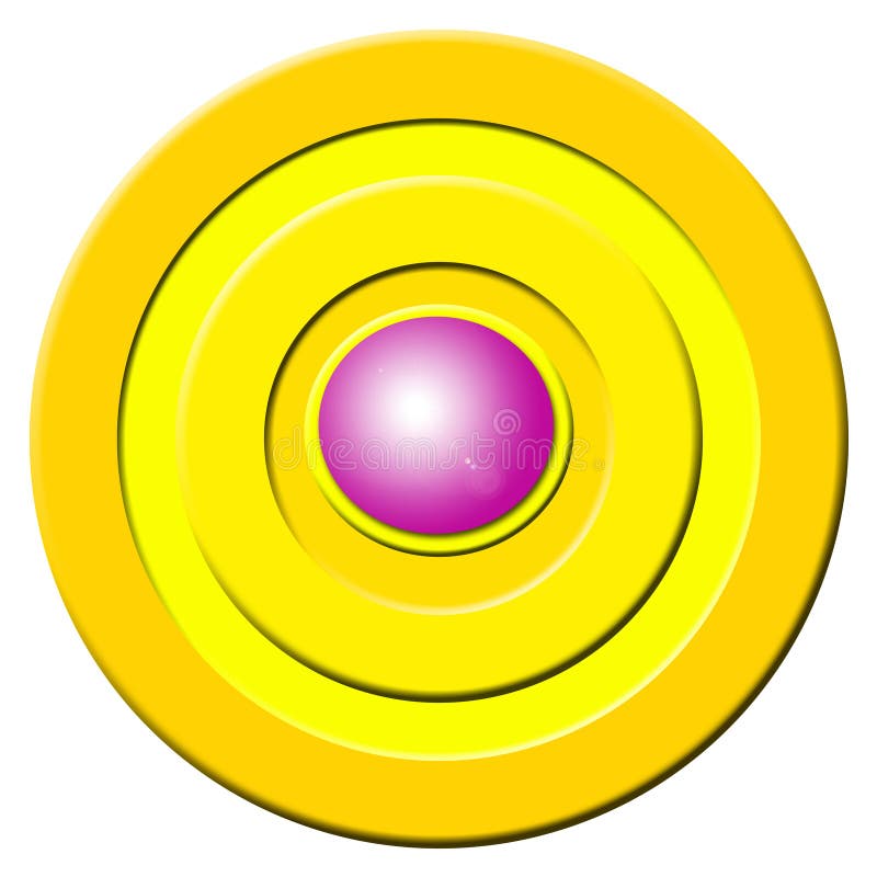 Pink buzzer button stock illustration. Illustration of colored - 3463740