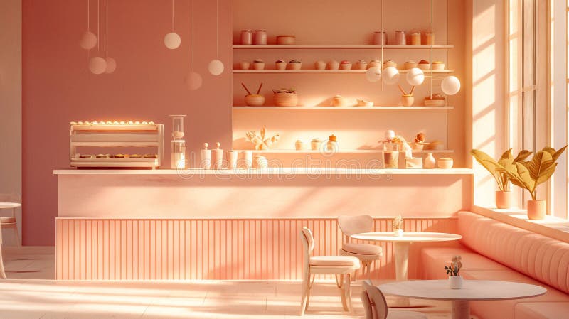 Pink Cafe Interior Stock Illustrations – 1,648 Pink Cafe Interior Stock ...