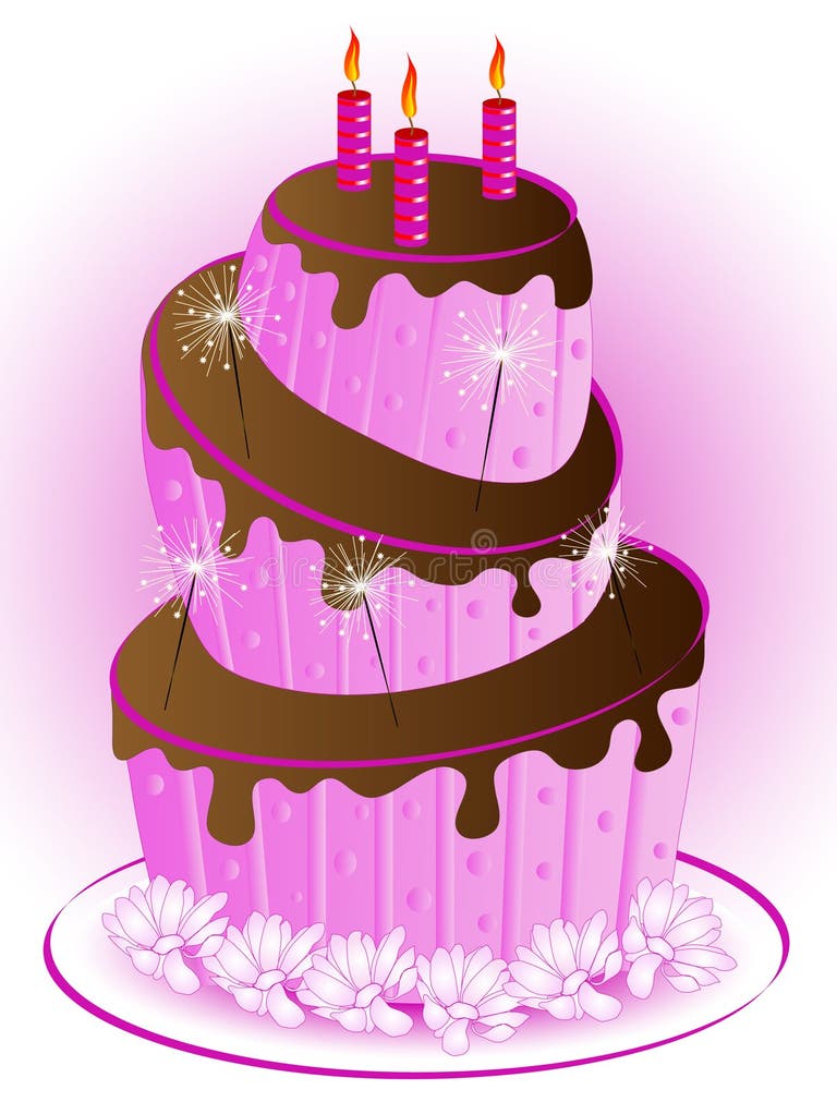 Pink Birthday Cake Stock Illustrations – 93,766 Pink Birthday Cake ...