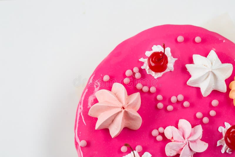 Pink cake decorated stock photo. Image of pink, pastry - 102105360