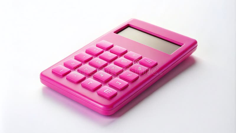 Pink Calculator on Blank Background a Versatile Visual for Business ...