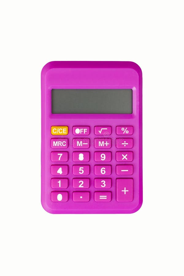 Pink Calculator and Notice Book Stock Image - Image of checked, girly ...