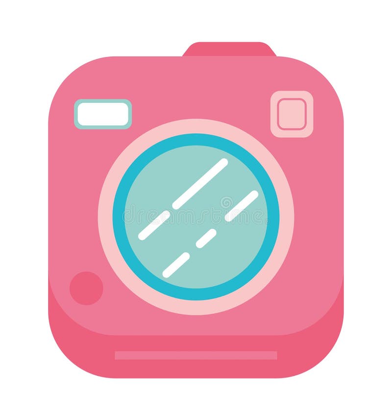 Pink Camera Photographic Retro Style Stock Vector - Illustration of ...