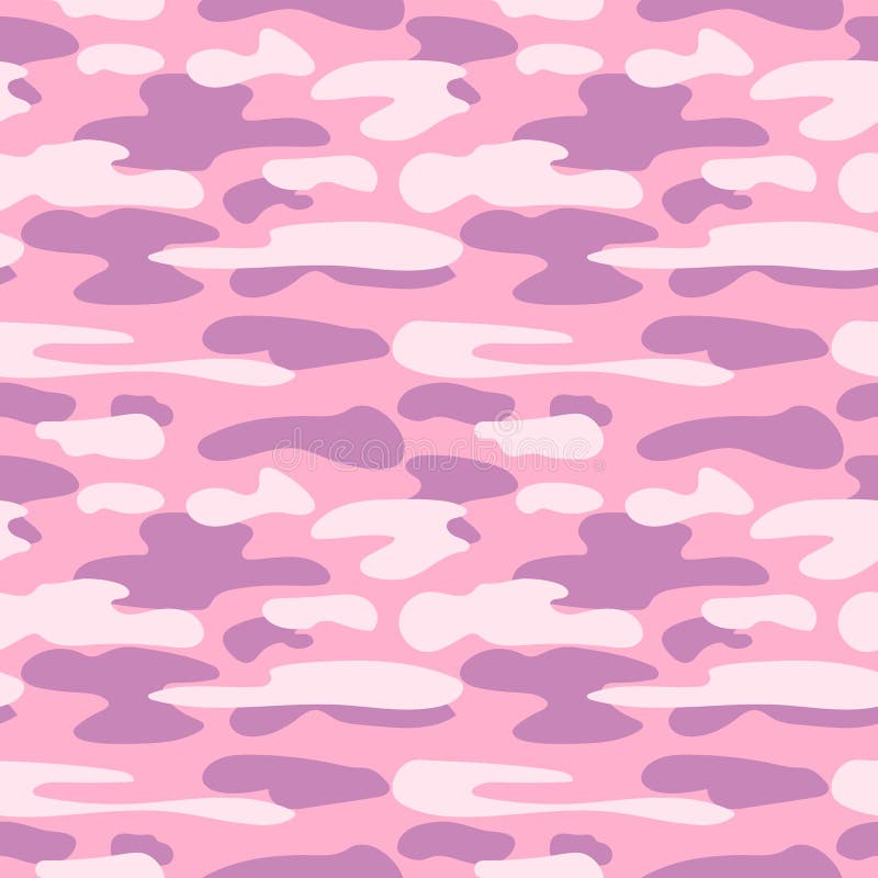 Pink Camouflage Seamless Pattern. Stock Vector - Illustration of girly ...