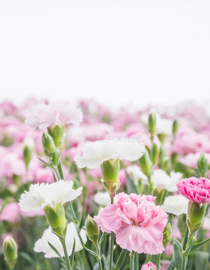 Pink Canations Flower Picture Stock Illustration - Illustration of ...