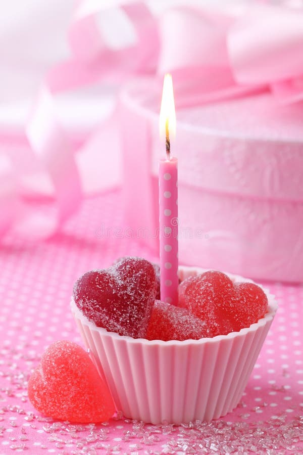 Pink candle stock image. Image of decoration, candy, fire - 18556015