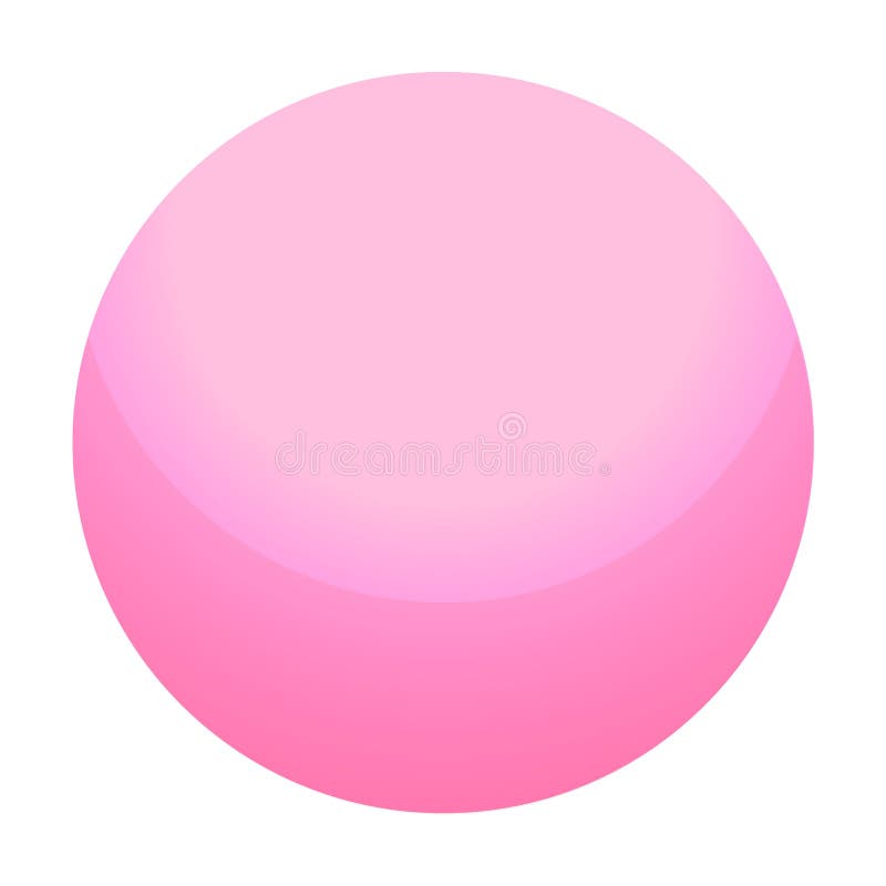 Pink Candy Ball Icon, Isometric Style Stock Vector - Illustration of ...