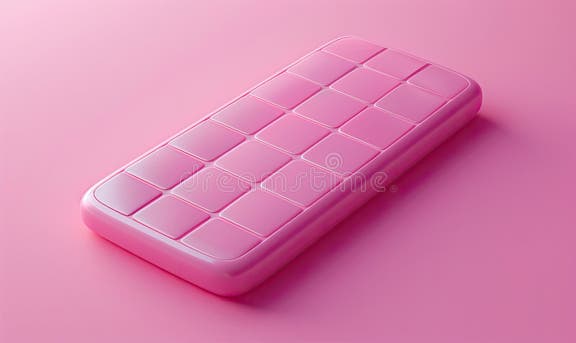 A Pink Candy Bar Style Phone Stock Illustration - Illustration of ...