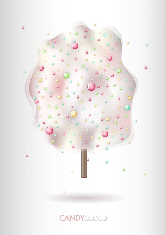 Candy Cloud and Sweets Rain Stock Vector - Illustration of smiling ...