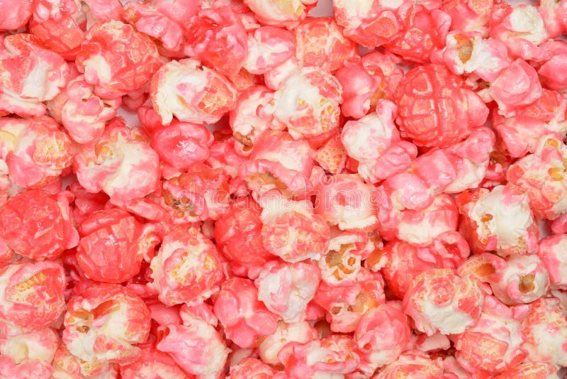 Pink candy popcorn stock image. Image of sugar, closeup - 50563565