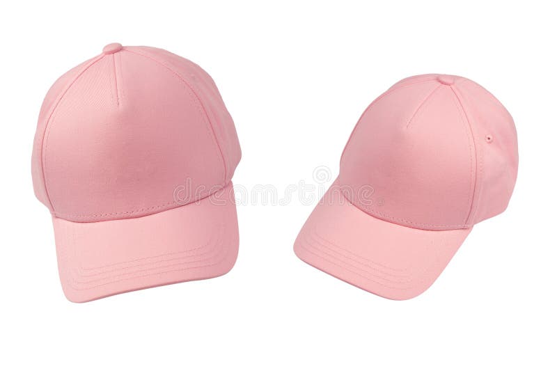 Pink Cap Isolated on White Background Stock Image - Image of garments ...