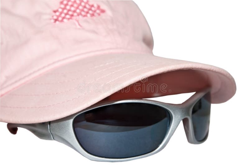 Pink Cap with Sunglasses stock image. Image of concept - 11910435