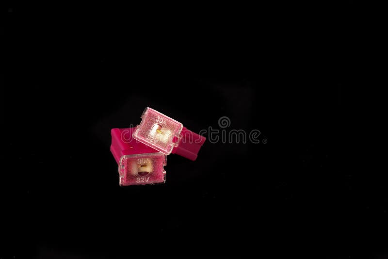 Pink Car Fuse on a Black Background Stock Image - Image of failure ...