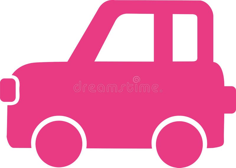 Pink car icon stock illustration. Illustration of symbol - 107150988