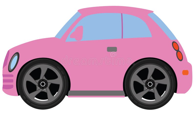 Pink Car stock vector. Illustration of graphical, vector - 132345807