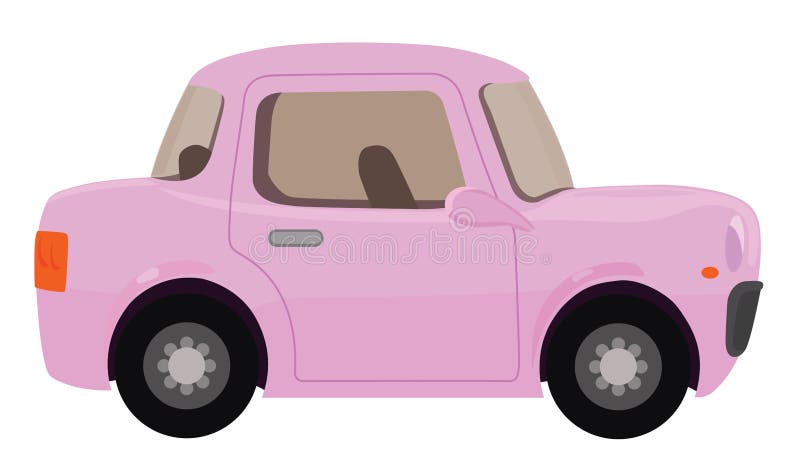 Pink car stock vector. Illustration of vector, vehicles - 121089670