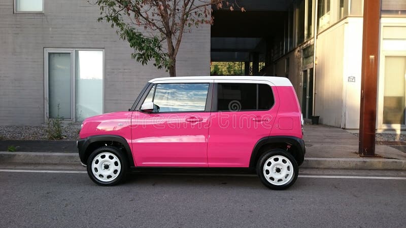 Pink Car stock image. Image of minicar, suzuki, hustler - 78106849