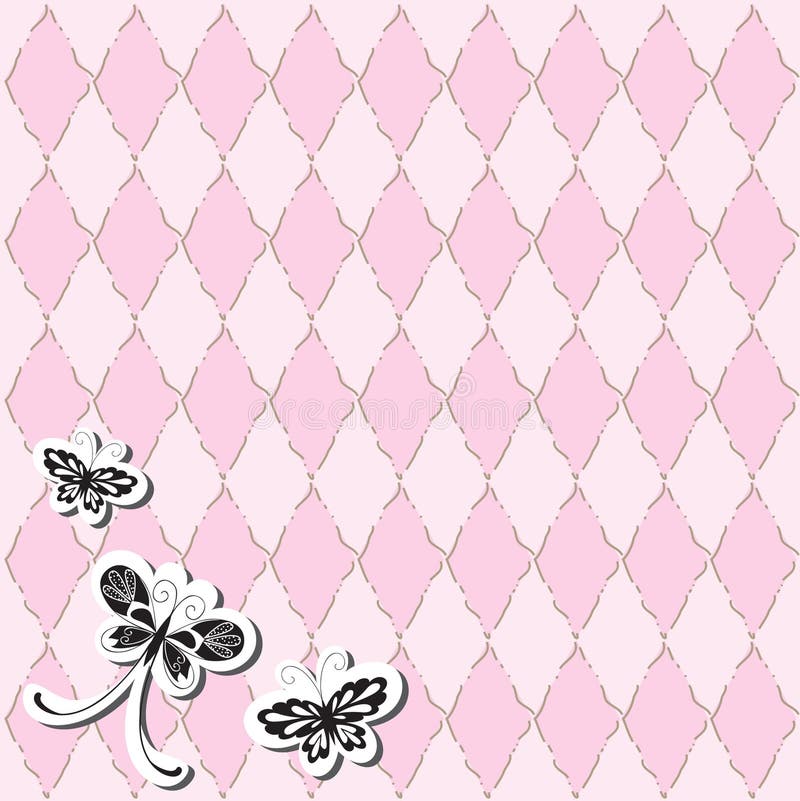 Pink card stock vector. Illustration of colorful, decoration - 15338141