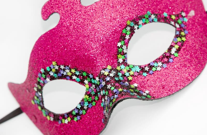 Pink carnival mask stock image. Image of green, isolated - 4133067