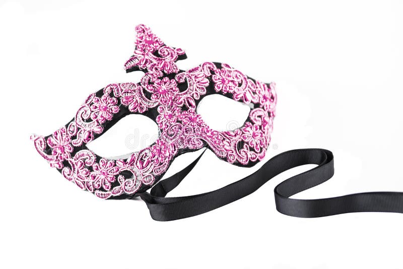 Pink Carnival Mask stock image. Image of color, opera - 49227289