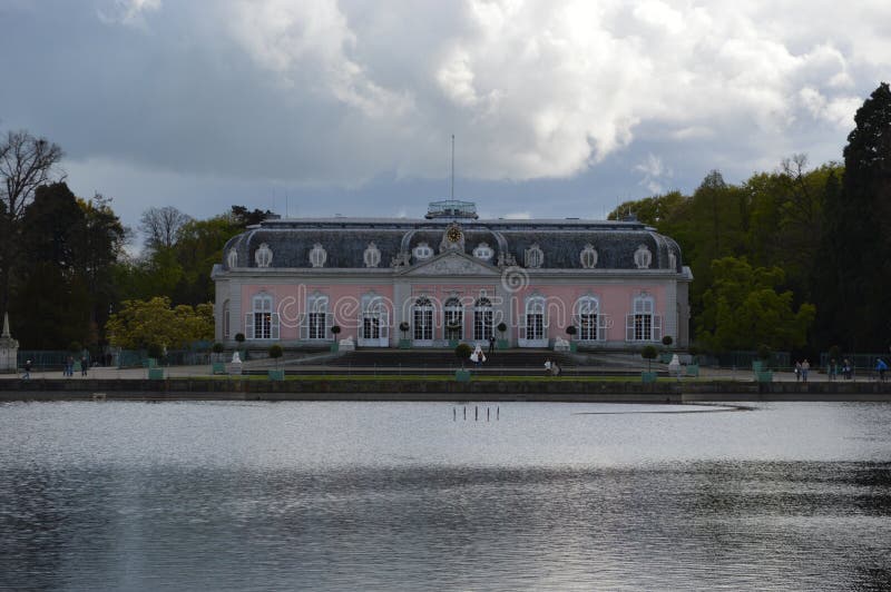 Pink castle in Dusseldorf stock photo. Image of dusseldorf - 92821948