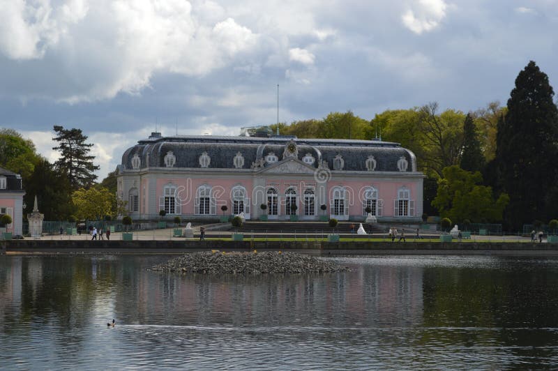 Pink castle in Dusseldorf stock photo. Image of castle - 92821968