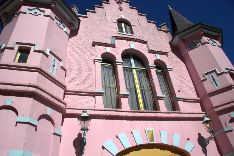 Pink castle stock photo. Image of southern, towers, europe - 14648426