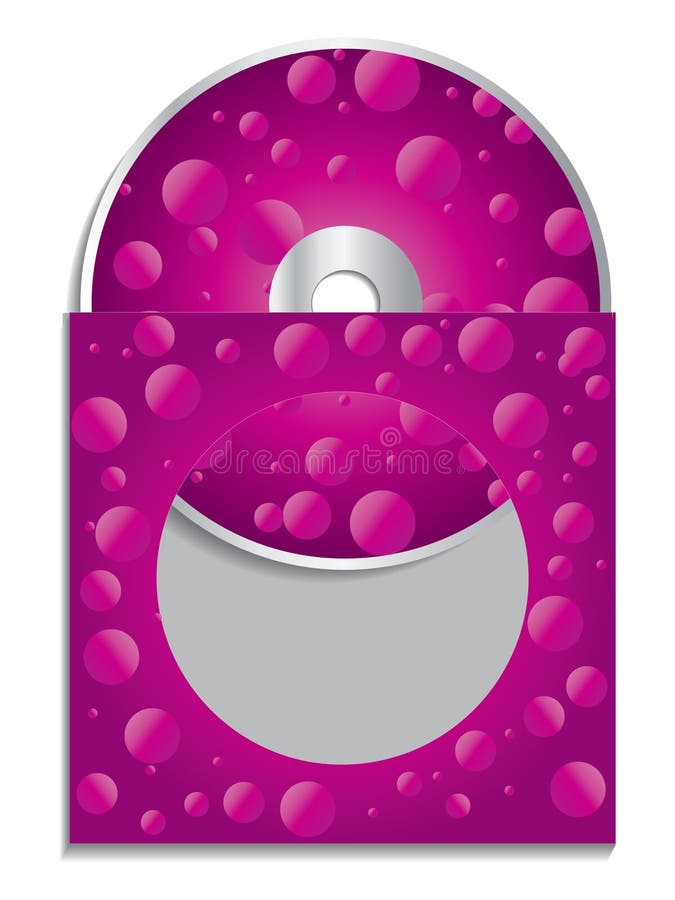 Pink cd sleeve stock vector. Illustration of media, recordable - 13456801