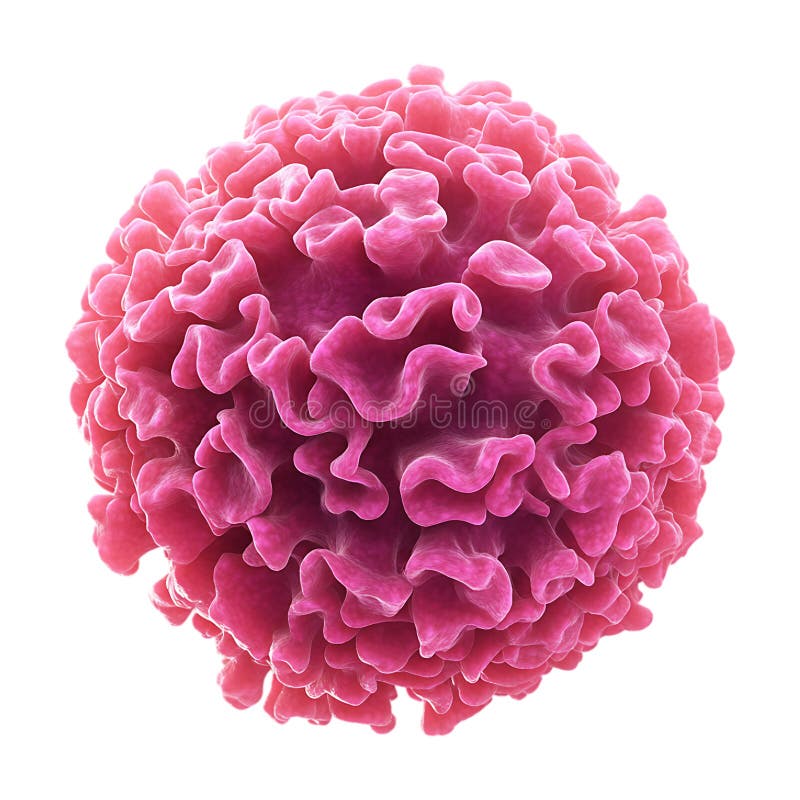 Pink Cell Microscopic Image High Resolution on Transparent Background ...