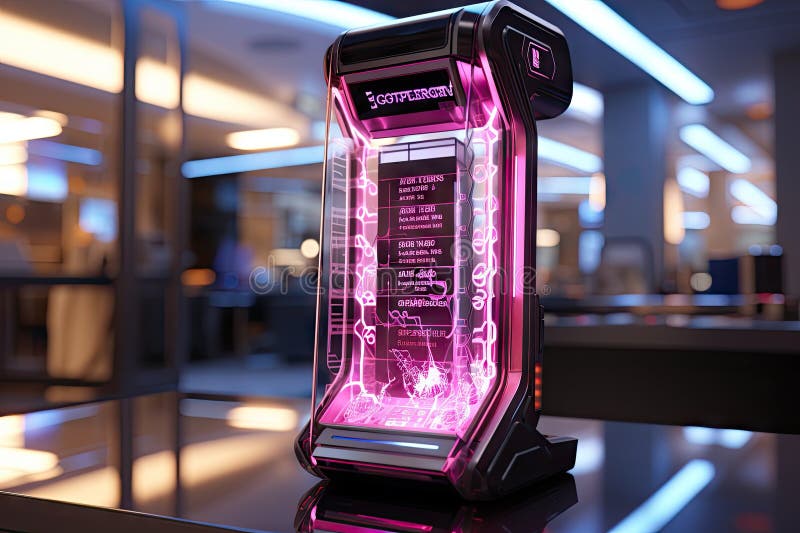 A Pink Cell Phone Sitting on Top of a Table Stock Illustration ...