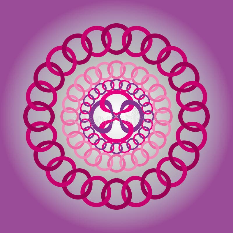 Pink Chains in Circles on a Violet Background Stock Vector ...
