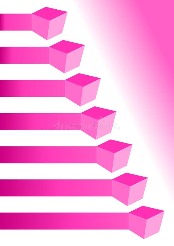 Pink Chart Infographic with Boxes Stock Illustration - Illustration of ...