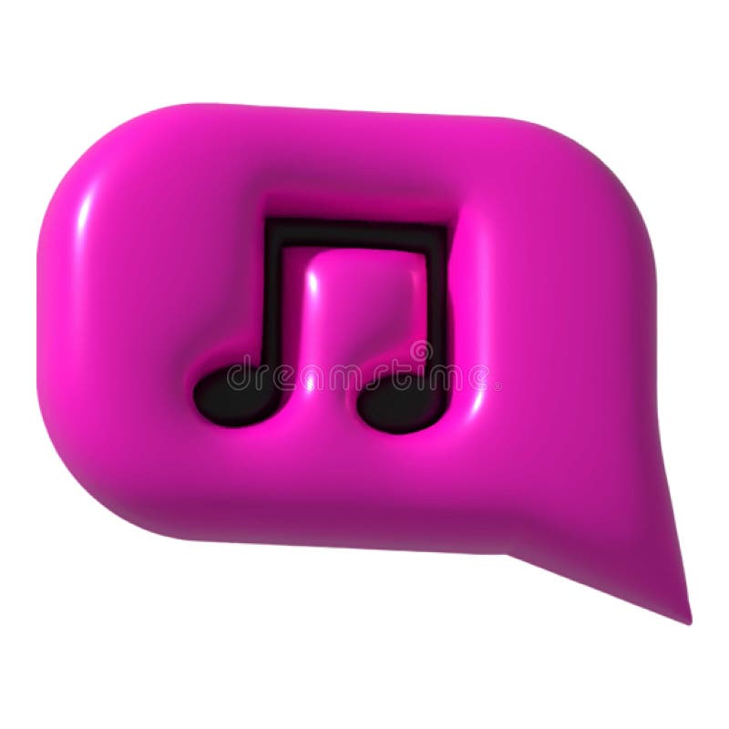 Pink Chat Bubble Icon 3d Cartoon Vector. Message Comment Stock Vector ...