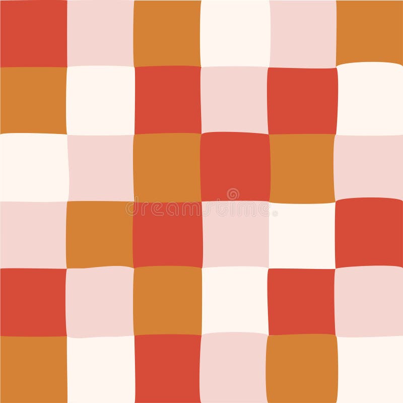 Pink Checkerboard Retro Colors Vector Seamless Pattern. Checkered ...