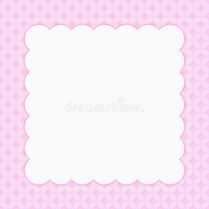 Pink Checkered Celebration Frame for Your Message or Invitationd Stock ...