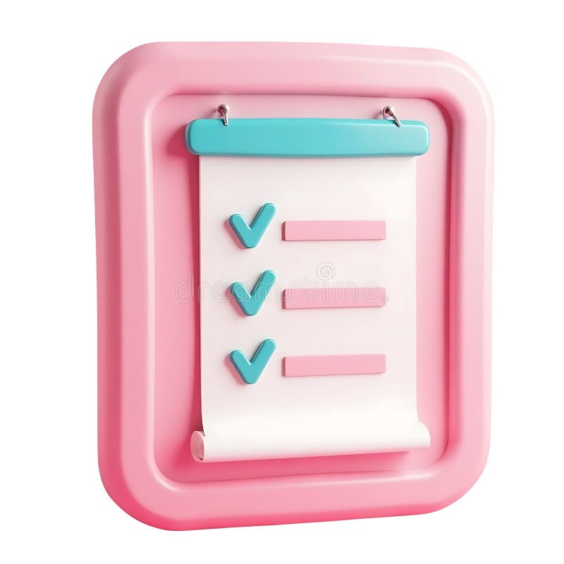 Rendered Checklist App Icon Stock Illustrations – 100 Rendered ...