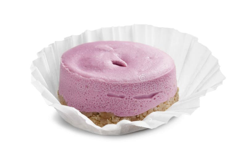 Pink cheesecake isolated stock photo. Image of sweet - 249857302