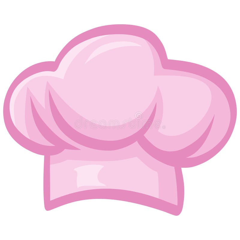 Pink Chef Hat Cartoon Vector Illustration Drawing Stock Vector ...