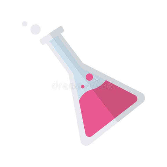 Pink Chemistry Lab Flask. Vector Stock Illustration - Illustration of ...